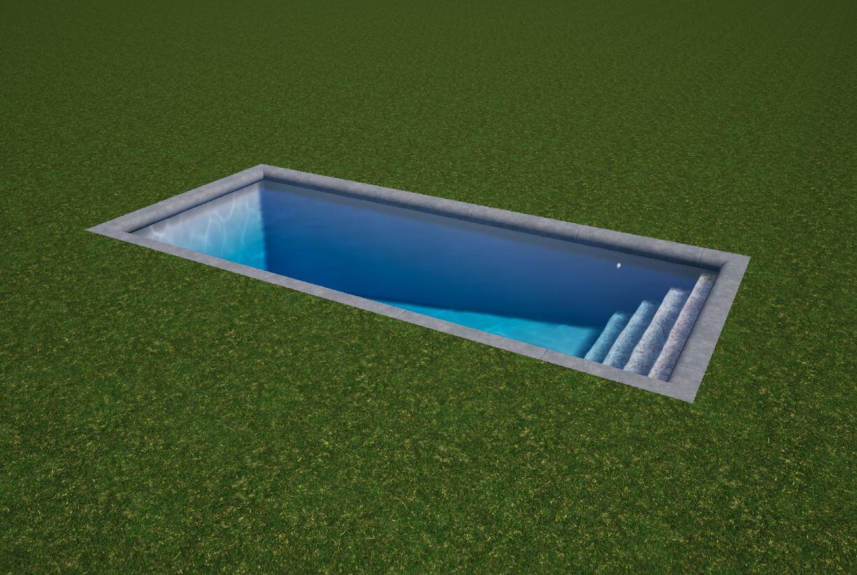 Oasis - 8'x19'x3-5' - Nomad Pools